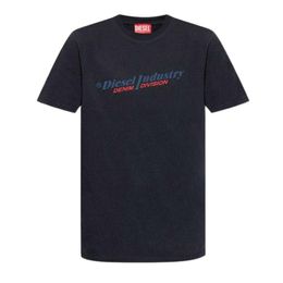 Diesel Unisex Erwachsenen Industrie Denim Division Logo T-Shirt (Marineblau)