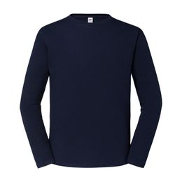 Fruit of the Loom - "Iconic 195" T-Shirt f&uuml;r Herren/Damen Unisex Lang&auml;rmlig (Marineblau)