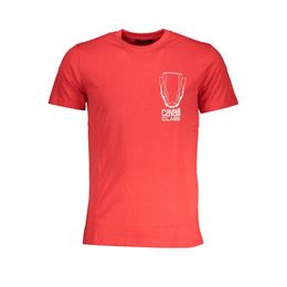 Cavalli Class Rotes Baumwoll-T-Shirt f&uuml;r Herren