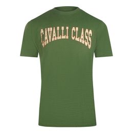 Cavalli Class Varsity Logo Milit&auml;rgr&uuml;nes T-shirt