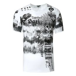 Rusty Neal Color Tie Dye Batik T-Shirt mit Front-Print