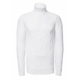 Rusty Neal Melierter Grobstrick Rollkragen-Pullover