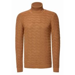 Rusty Neal Schwerer Grobstrick Rollkragen-Pullover