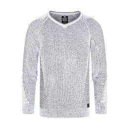 Rusty Neal Grobstrick Slim Fit V-Neck-Pullover