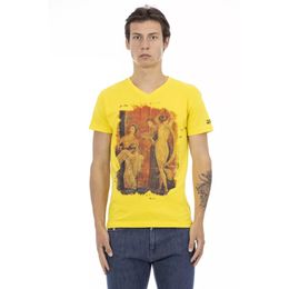 Trussardi Action Gelbes Baumwoll-T-Shirt f&uuml;r Herren