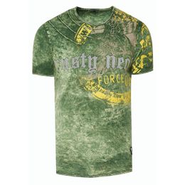 Rusty Neal Verwaschenes T-Shirt mit Eagle-Print