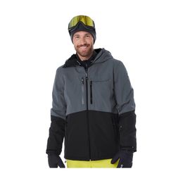 Skijacke Killtec "KSW 280 MN SKI JCKT", Herren, Gr. L, stahlgrau, Obermaterial: 100% Polyester.Futter: 100% Polyamid.F&uuml;llung: 100% Polyester, Jacken Skijacke, Wasserdichte Herrenjacke mit Schneefang und Teflon EcoElite&trade;