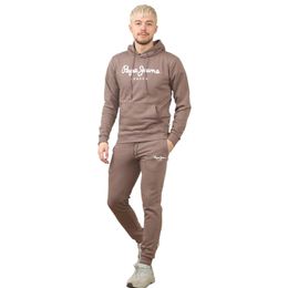 Pepe Jeans London Herren-Trainingsanzug-Set in Mokka