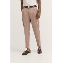 Bugatti Herren Bundfaltenhose mit Satin-Stretch