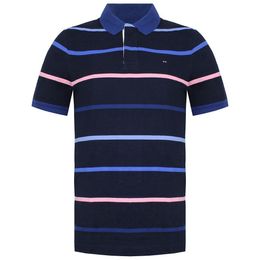 Eden Park Paris Striped Mens Navy Polo Shirt