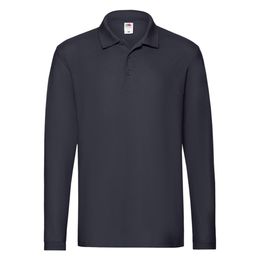 Fruit of the Loom - "Premium" Poloshirt f&uuml;r Herren Lang&auml;rmlig (Marineblau)