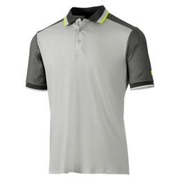 Island Green - Poloshirt f&uuml;r Herren - Emblem (Silbergrau/Holzkohle)