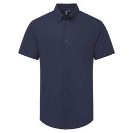 Premier - "Supreme" Formelles Hemd f&uuml;r Herren kurz&auml;rmlig (Marineblau)