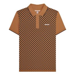 Lambretta - Poloshirt Rundum bedruckt f&uuml;r Herren (Tabak)