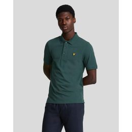 Lyle & Scott Lyle & Scott-Markenlogo auf der Brust, Argyle-Teal-Green-Poloshirt
