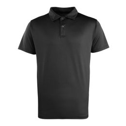 Premier - "Coolchecker" Poloshirt f&uuml;r Herren/Damen Unisex (Schwarz)