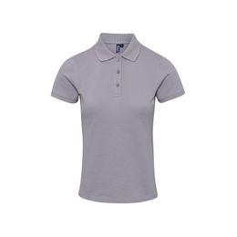Premier Damen Polo-Shirt Coolchecker mit CoolPlus (Silber)