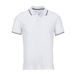 SOLS - "Palermo" Poloshirt f&uuml;r Herren/Damen Unisex (Wei&szlig;/Dunkelblau)