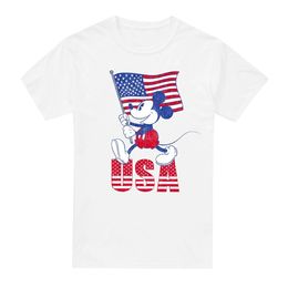 Disney - "USA" T-Shirt f&uuml;r Herren (Wei&szlig;)