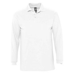 SOLS - "Winter II" Poloshirt f&uuml;r Herren/Damen Unisex Lang&auml;rmlig (Wei&szlig;)
