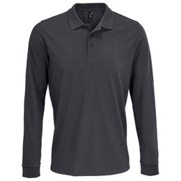 SOLS Unisex Adult Prime Pique Langarm-Poloshirt (Dunkelgrau)