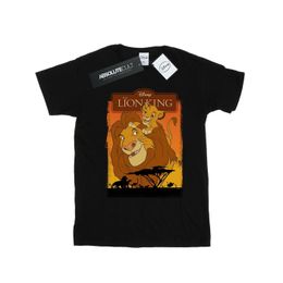 Disney Herren Der K&ouml;nig der L&ouml;wen Simba und Mufasa T-Shirt (Schwarz)