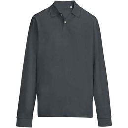 SOLS Unisex-Erwachsene Piqu&eacute;-Langarm-Poloshirt (Maus Grau)