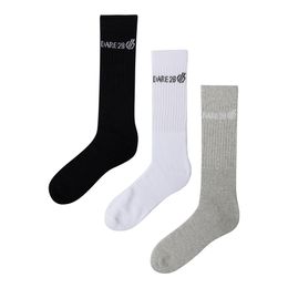 Dare 2b - Socken f&uuml;r Herren/Damen Unisex(3er-Pack) (Schwarz/Wei&szlig;/Grau meliert)
