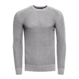 Rusty Neal Grobstrick Slim Fit Rundhals-Pullover