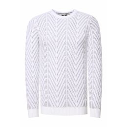 Rusty Neal Grobstrick mit Muster Rundhals-Pullover