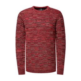 Rusty Neal Kontrast Grobstrick Rundhals-Pullover