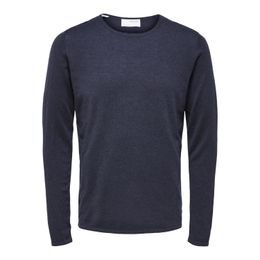 Rocks Knit Crew Neck Dark Sapphire von Selected in der farbe Blau und in gr&ouml;&szlig;e XL.