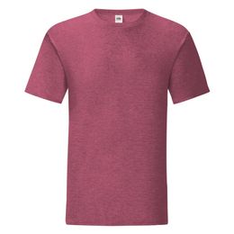 Fruit of the Loom Herren Iconic T-Shirt (5er Pack) (Heather Burgundy)