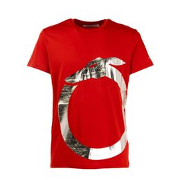 Trussardi Herren T-Shirt mit kurzen &Auml;rmeln und schlichtem Rundhalsausschnitt mit Druck