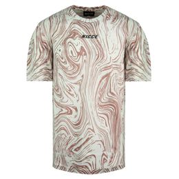 Nicce Crew Neck Kurzarm wei&szlig; rosa Herren Asche T-Shirt 211 1 09 05 0338