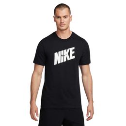 Nike Dri-fit T-shirt Mit Auff&auml;lligem Logo In Schwarz