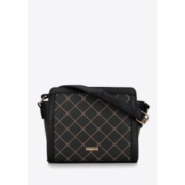 Wittchen Damen-Umh&auml;ngetasche aus schwarzem Monogram-Leder
