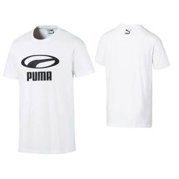 Puma XTG Graphic White Short Sleeve Tee T -Shirt Top - Herren