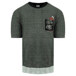 Puma x Michael Lau Crew Kurzschl&auml;rm Schwarze Herren gedruckte Taschen-T-Shirt 530360 51