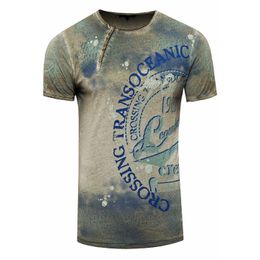Rusty Neal Rundhals T-Shirt mit All Over Front Print
