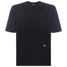 Schwarzes Diesel-Graffiti-Block-Logo-T-Shirt