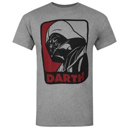 Star Wars - T-shirt Dark Vador 'Darth' - Homme (Gris)