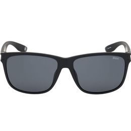 BMW Sonnenbrille mit mattschwarzem Rahmen und polarisierten Gl&auml;sern in Rauchoptik