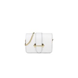 Giulia Monti Schultertasche/Taschenbauch Wei&szlig;