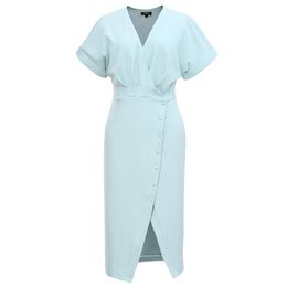 Asymmetrisches Kleid mit seitlichen Kn&ouml;pfen und Kreuzherzen