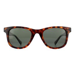 Polaroid Rectangle Unisex dunkle Havanna gr&uuml;n polarisierte Sonnenbrille