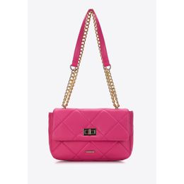 Wittchen Damenhandtasche, gesteppt mit Quadraten an einer Kette, rosa &Ouml;ko-Leder