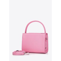 Wittchen Mini-Handtasche f&uuml;r Damen mit gl&auml;nzender Schnalle, hellrosa, Kunstleder