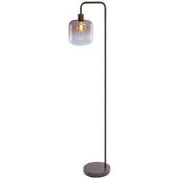 Collett's Monde Stehleuchte, Schwarz, Metall, Glas, Abstraktes,Abstraktes, 23x160x35.5 cm, RoHS, CE, Fu&szlig;schalter, Lampen & Leuchten, Innenbeleuchtung, Stehlampen, Stehlampen