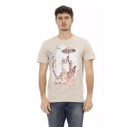 Trussardi Action Beiges Baumwoll-T-Shirt f&uuml;r M&auml;nner